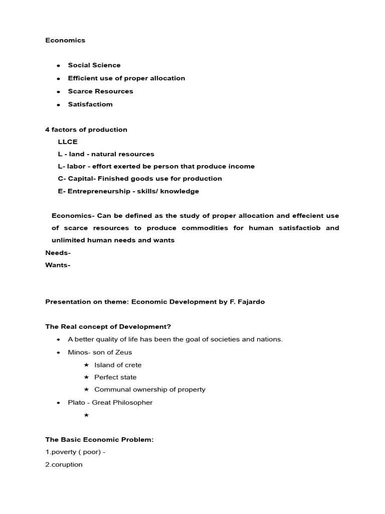 Econ Dev Reviewer | PDF | Classical Economics | Economics