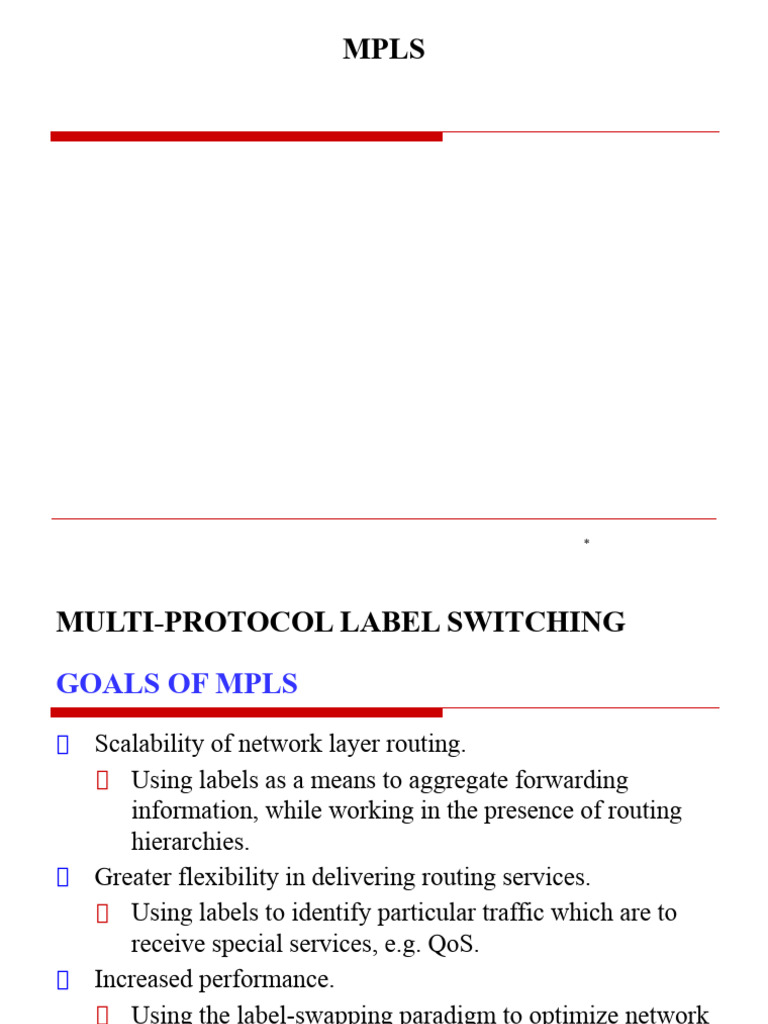 MPLS | PDF | Networking | Multiprotocol Label Switching