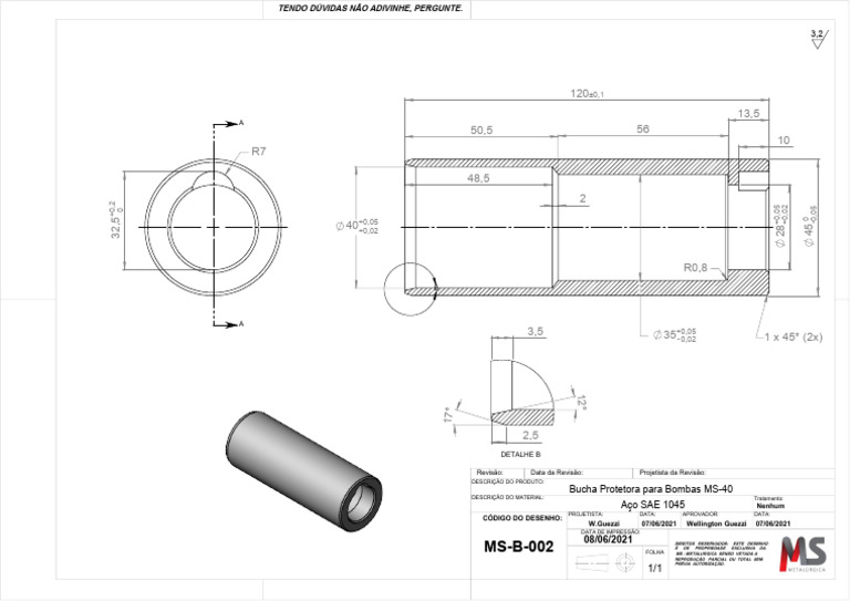 Bucha Protetora INI I-40 | PDF