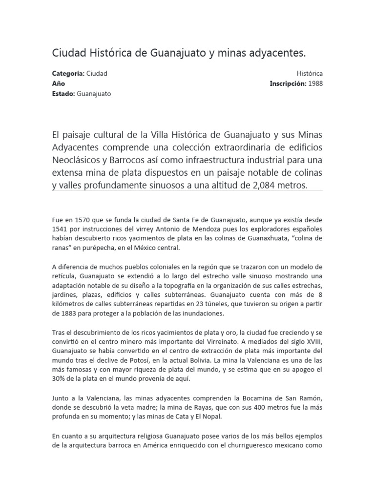 Historia de Guanajuato | PDF