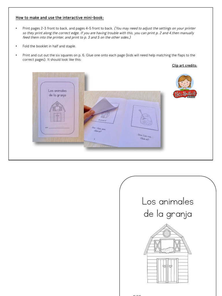 Los Animales de La Granja MINI BOOK | PDF