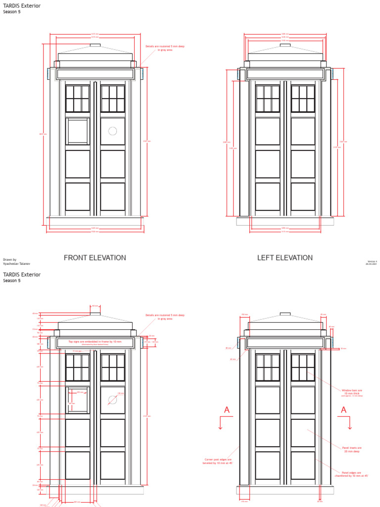 Season 5 TARDIS Plans v4-1 | PDF | Motor Vehicle | Car