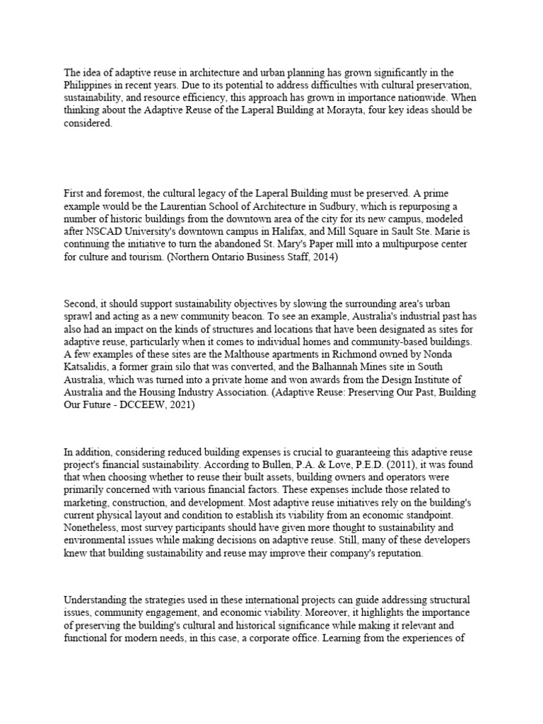 Adaptive Reuse of Laperal building Morayta.edited | PDF