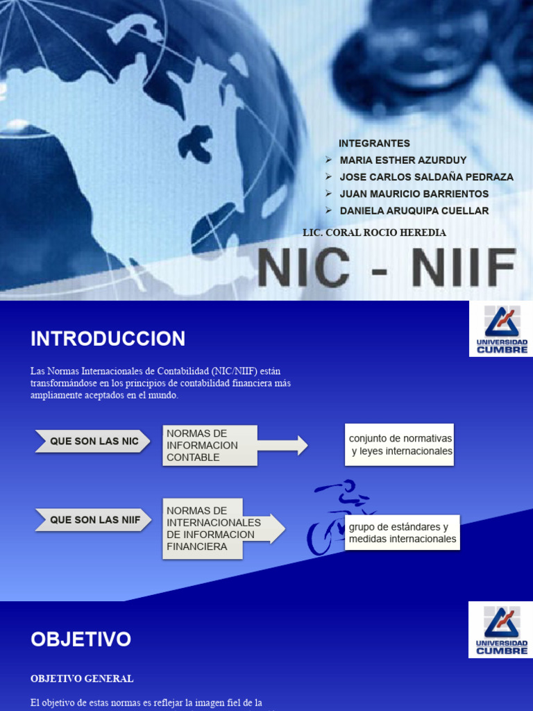 Diapositiva de Las Nic y Niif Presentacionn Oficial | PDF | normas internacionales de ...