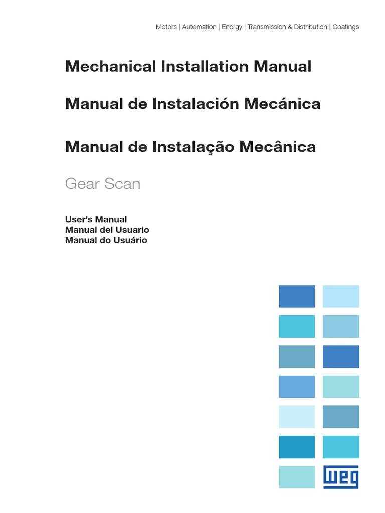 WEG Gear Scan Mechanical Installation Manual 10009595264 PT en Es | PDF | Adhesive | Paint