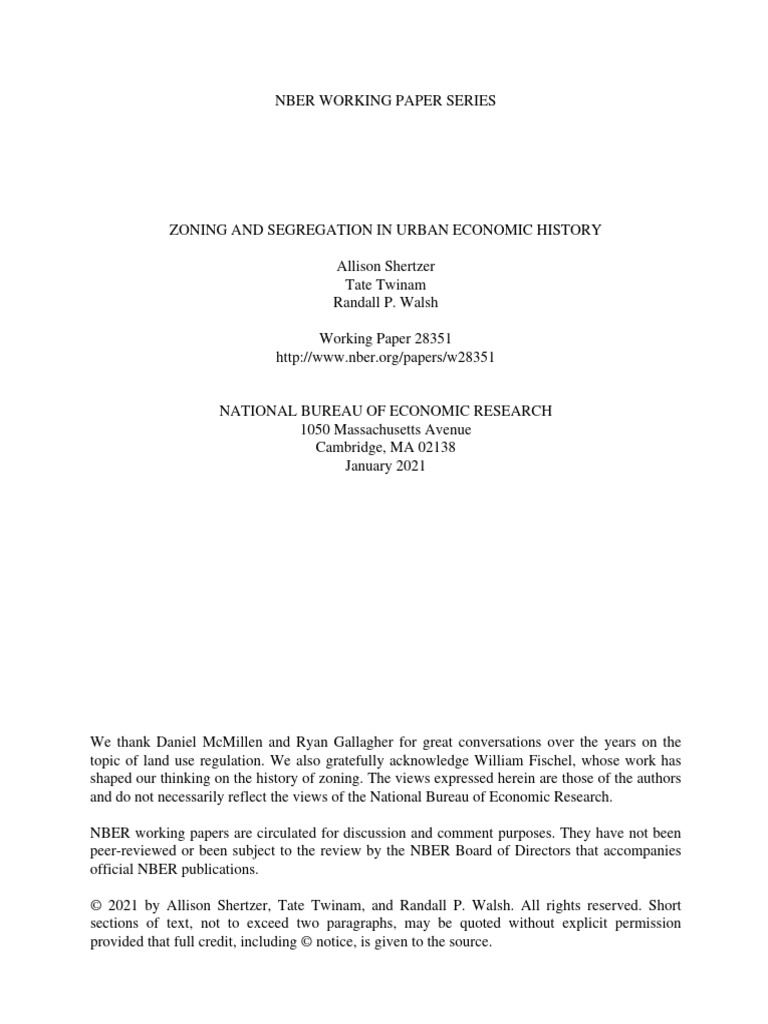 Zoning Segregation Urban Economic History | PDF | Zoning | Covenant (Law)