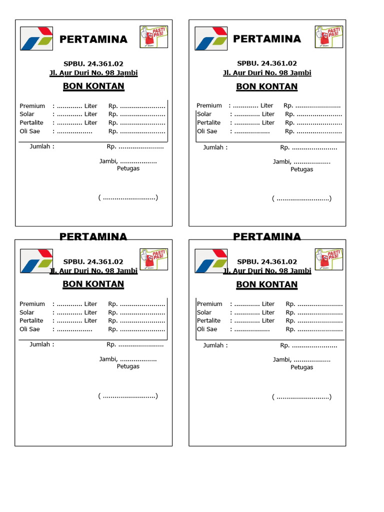 Nota Pertamina | PDF