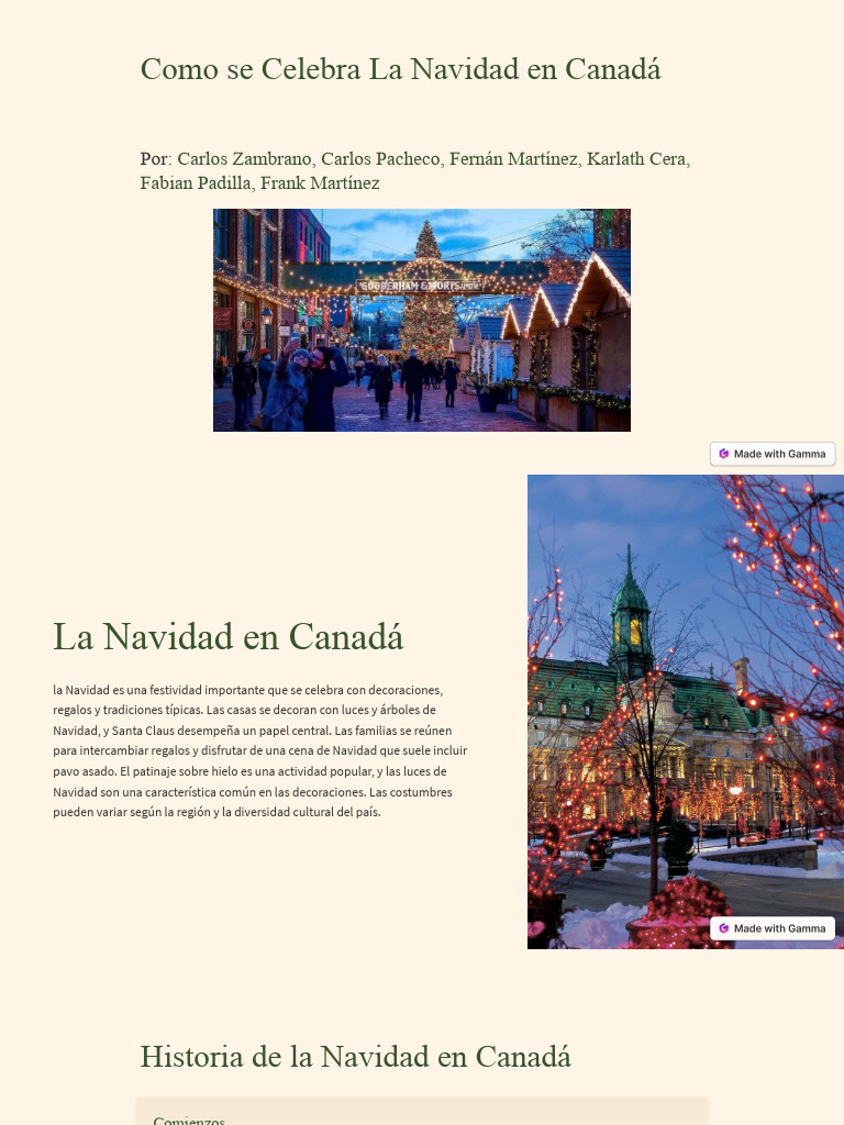 Como Se Celebra La Navidad en Canada | PDF | Navidad | Tradiciones ...