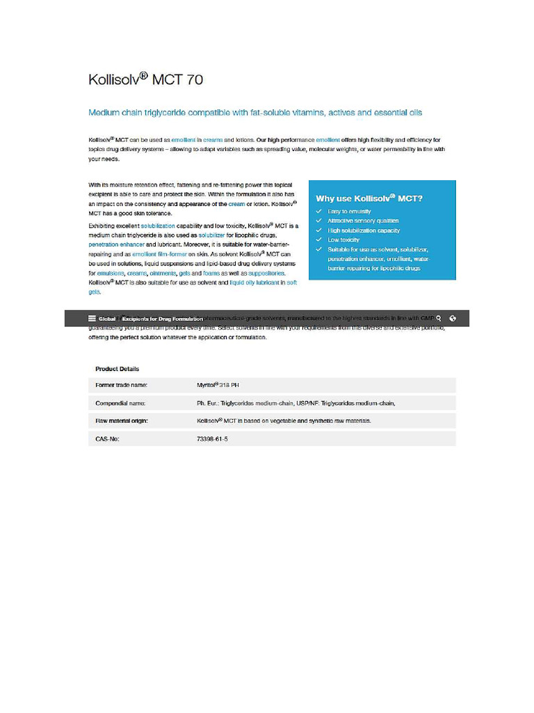 Kollisolv MCT BASF | PDF