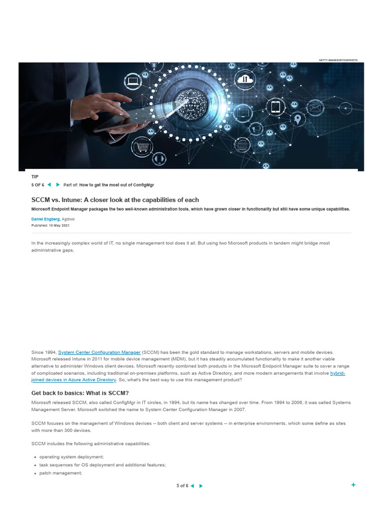 SCCM vs. Intune - A Closer Look at The Capabilities of Each | PDF ...