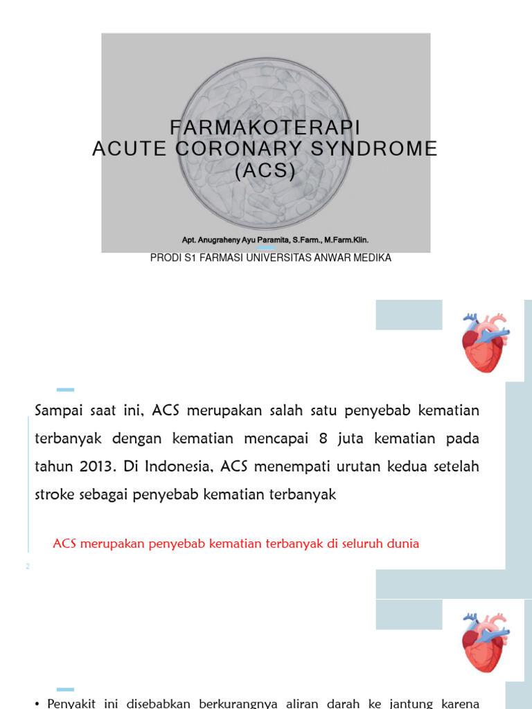 Farmakoterapi Sindroma Koroner Akut | PDF