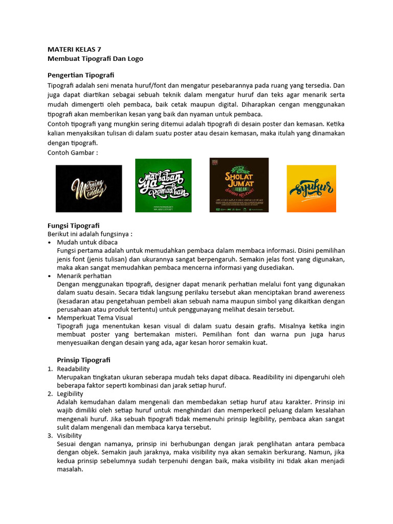 Materi Tipografi Dan Logo | PDF