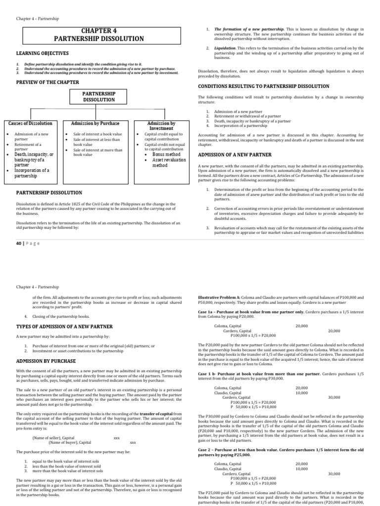 3 - Partnership Dissolution | PDF | Debits And Credits | Partnership