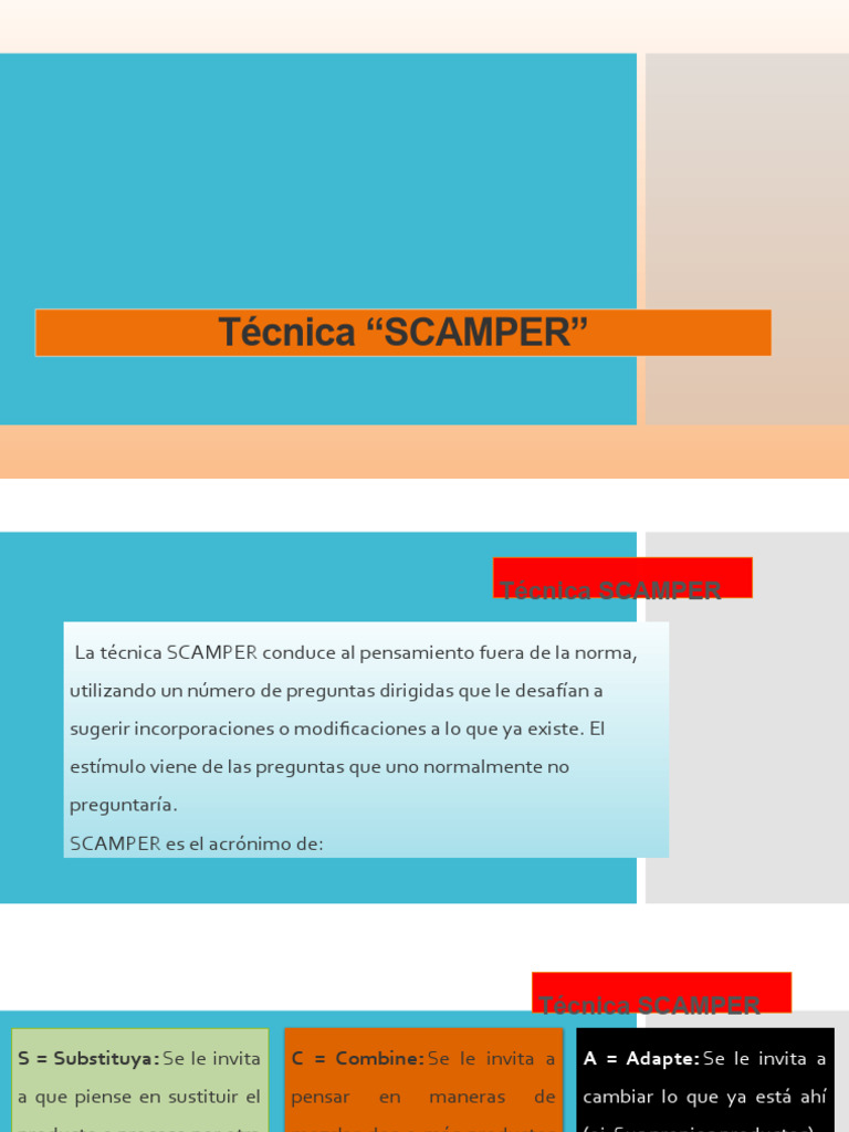 Tecnica SCAMPER | PDF