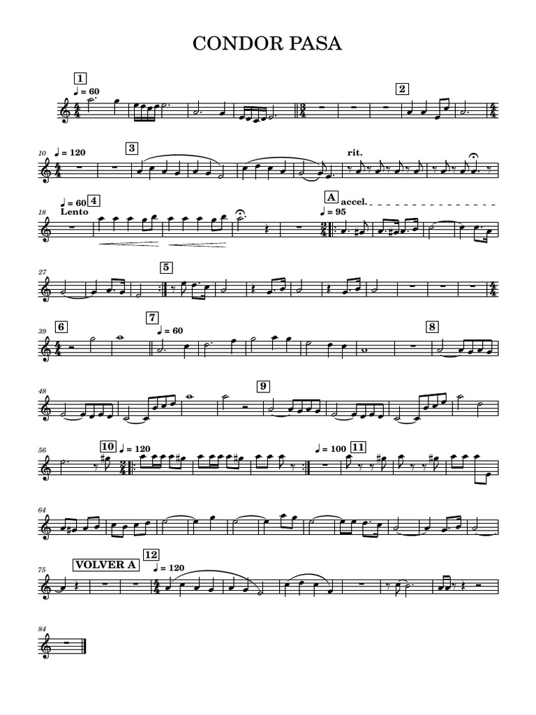 Partitura CONDOR PASA | PDF