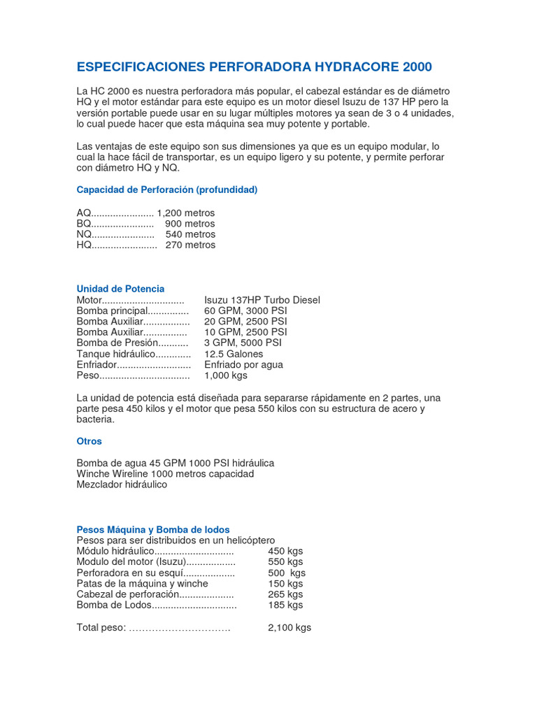 Hydracore 2000 | PDF