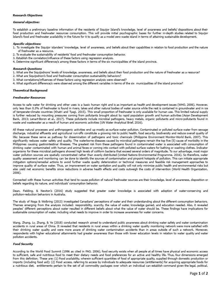 RRL, Frameworks, Research Objectives, Questions & Hypotheses | PDF