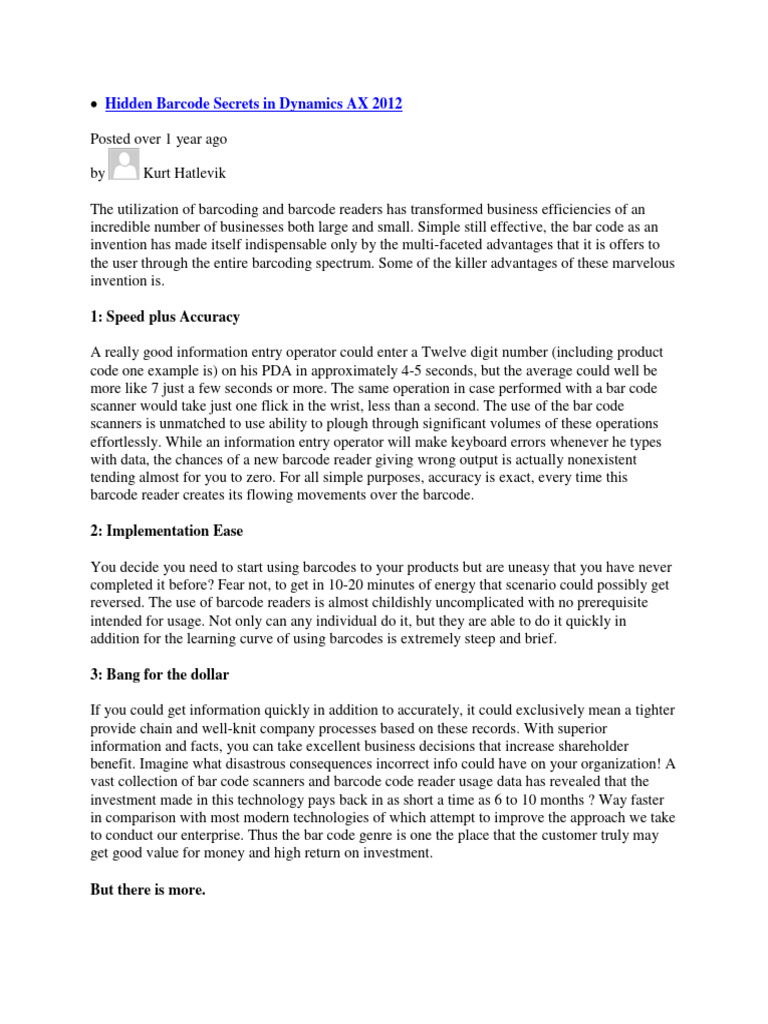 AX 12 Barcode | PDF | Receipt | Barcode