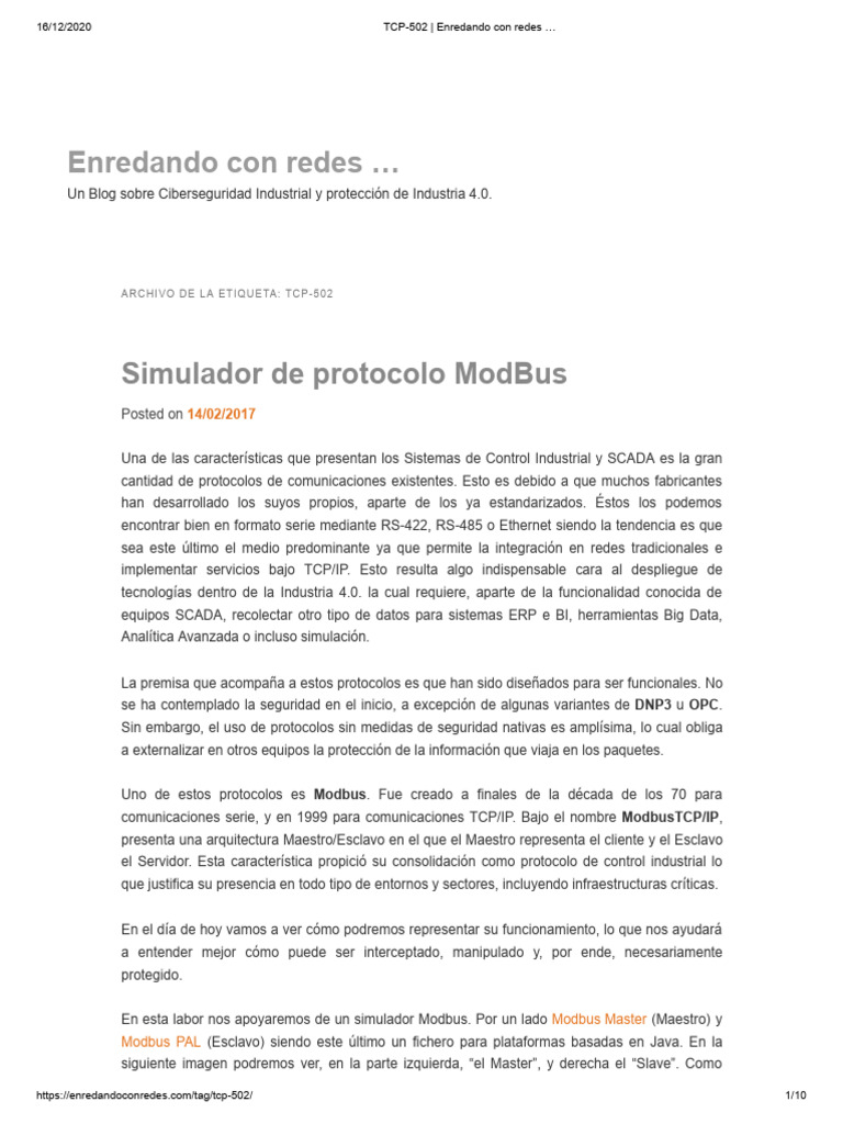 TCP-502 - Enredando Con Redes | PDF | Protocolo de Control de ...