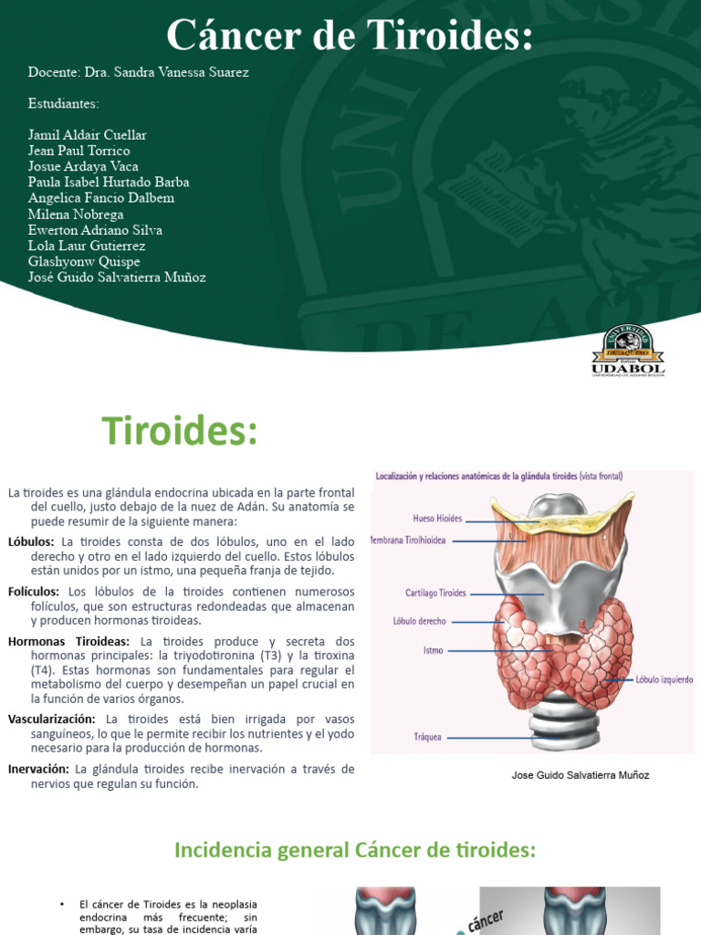 Cáncer de Tiroides | PDF | Tiroides | Medicina