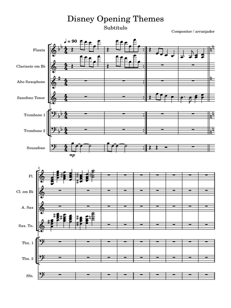 Disney Opening Themes | PDF | Classical Music Groups | Music Industry