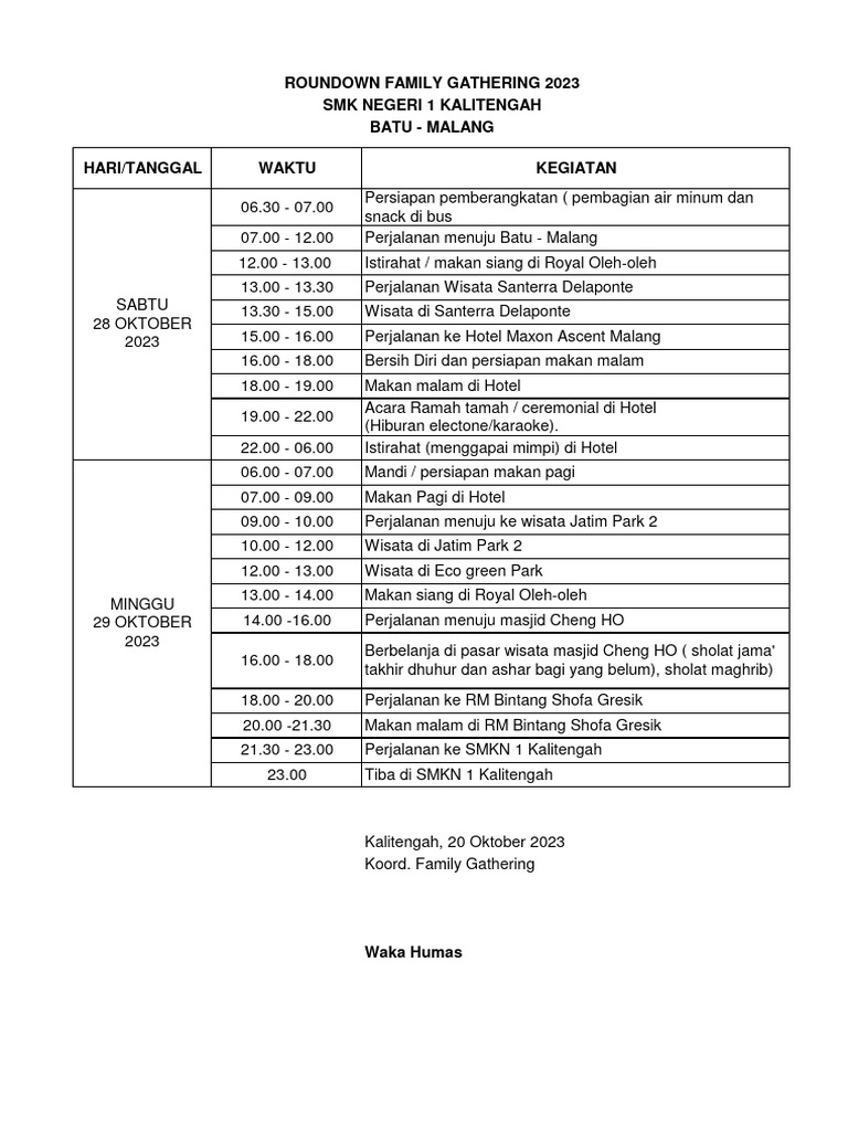 Roundown Family Gathering | PDF