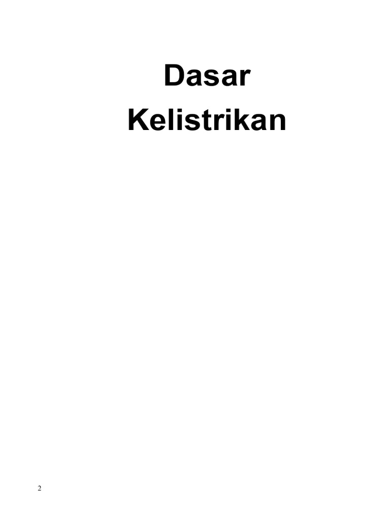 Dasar Kelistrikan | PDF