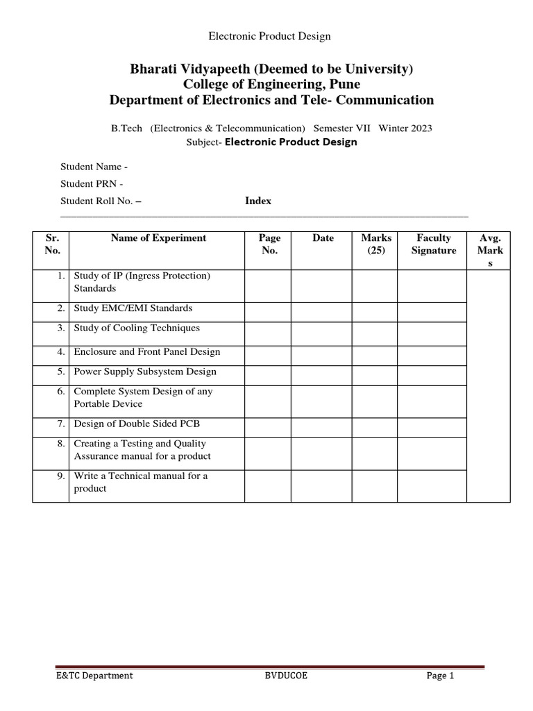 EDP Lab Manual | PDF | Software Testing | Electromagnetic Compatibility