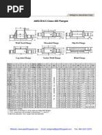 ANSI Flanges Dimensions Table | PDF