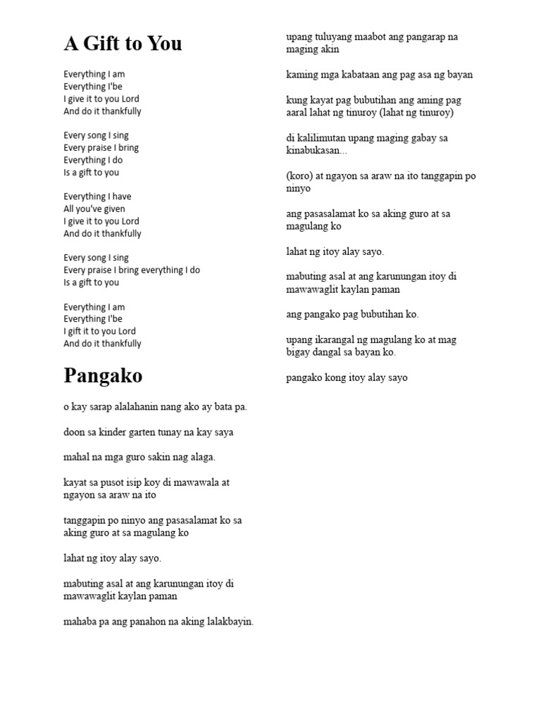 Pangako | PDF
