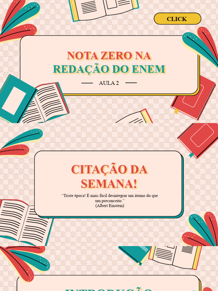 Nota Zero Na Redação Do Enem - Aula 2 | PDF