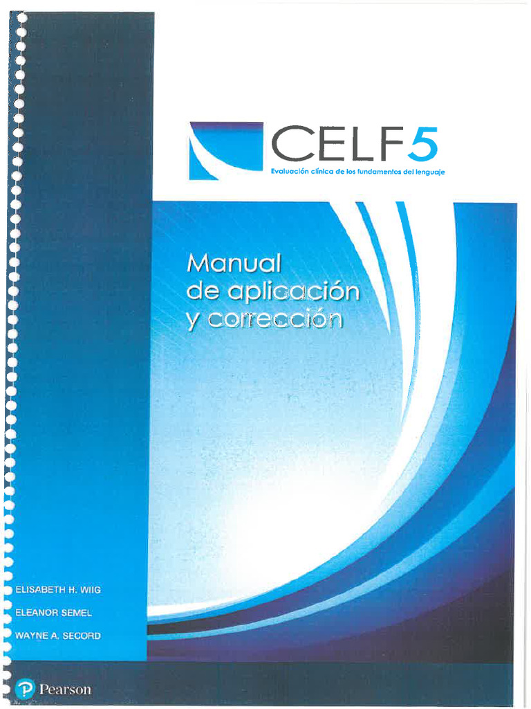 Manual de Aplicación y Corrección Celf 5 | PDF