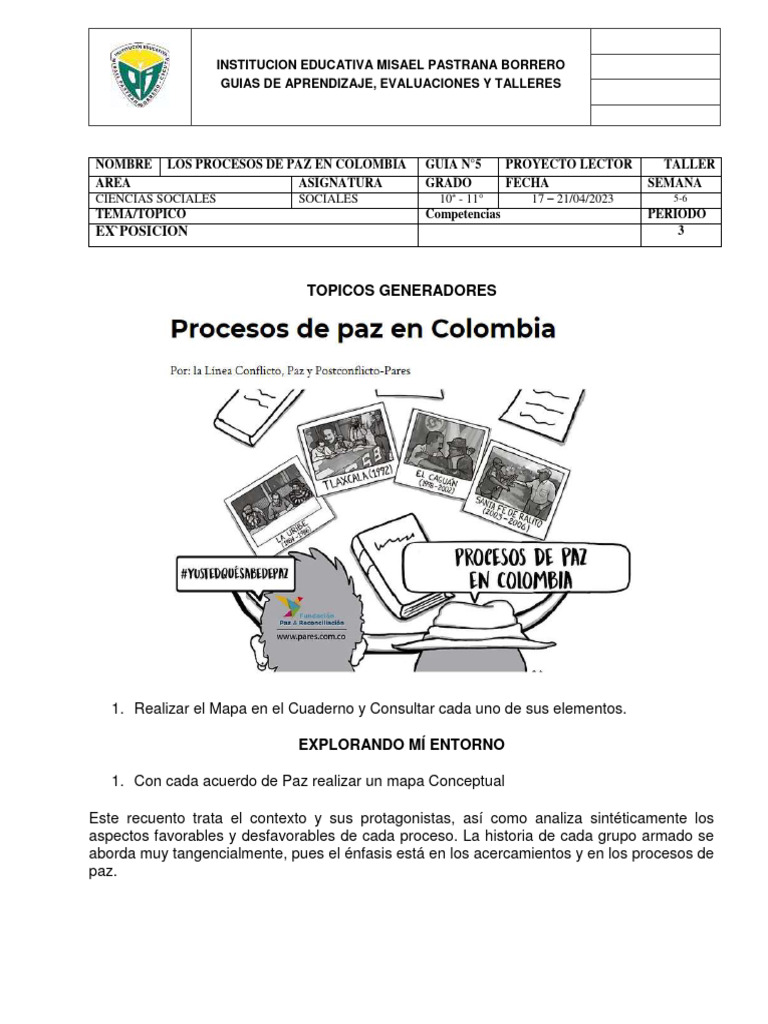 Quinta Guia Undecimo Grado | PDF