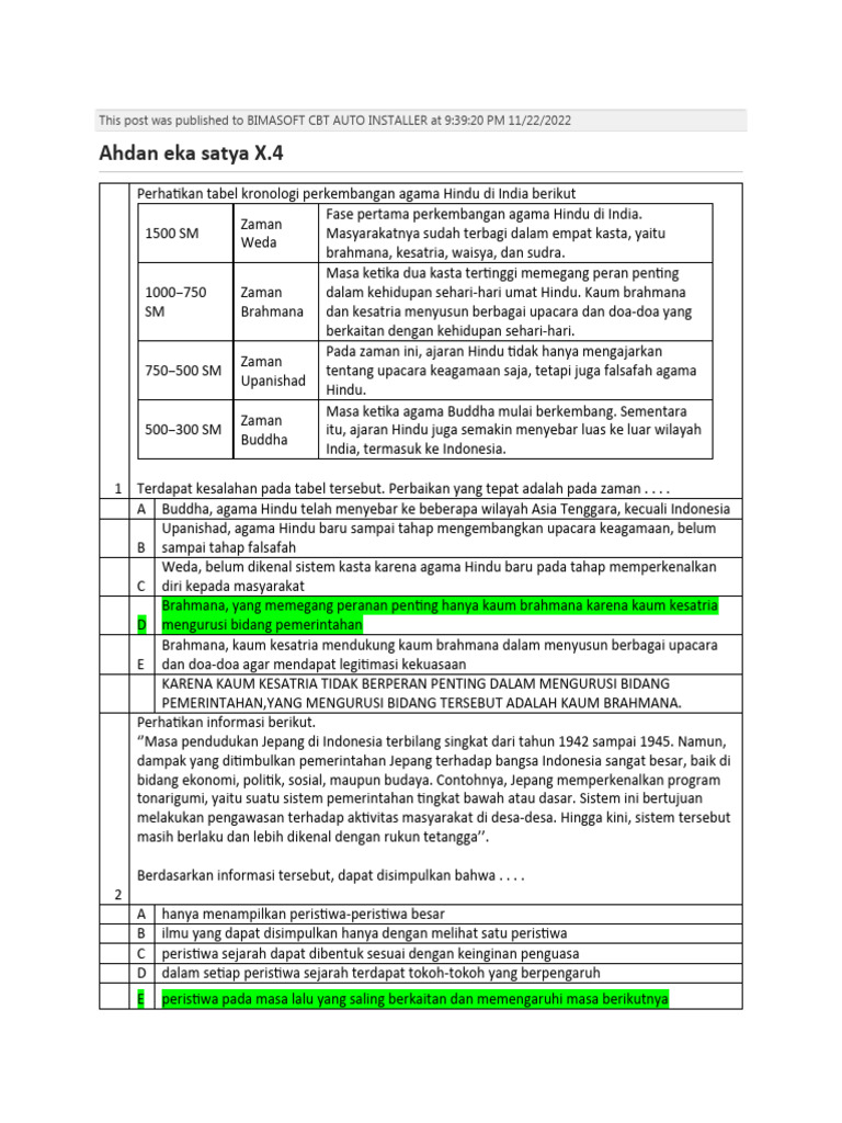 Ahdan Eka Satya SP Sejarah X.4 | PDF