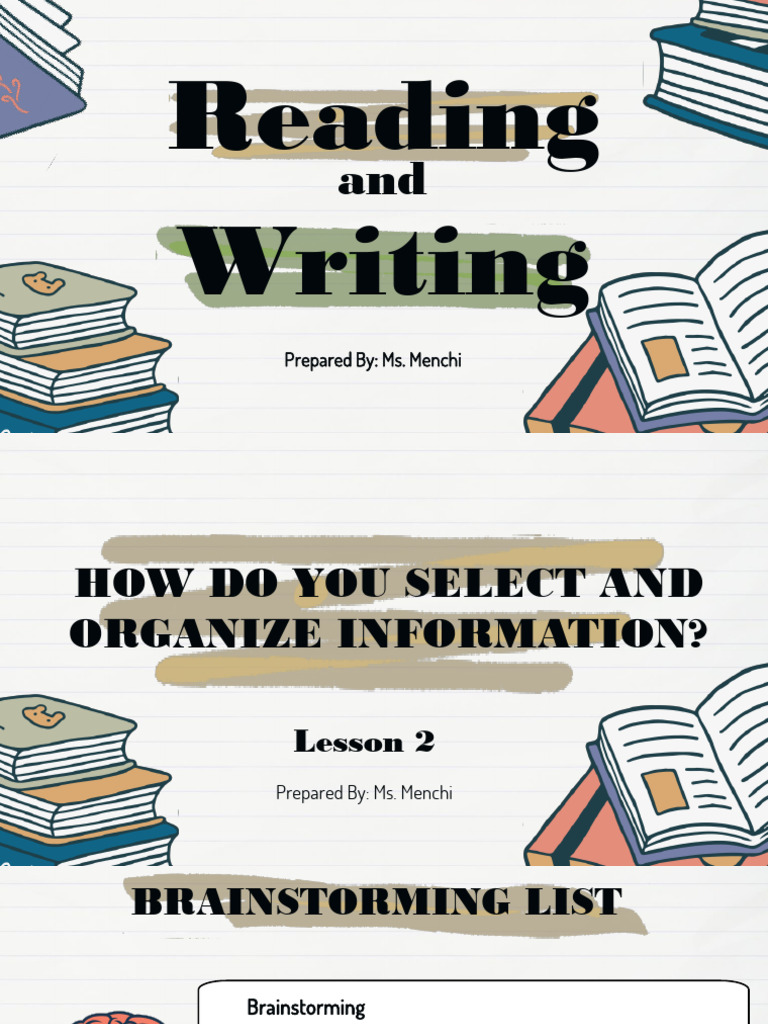 Lesson 2 RNW | PDF | Brainstorming