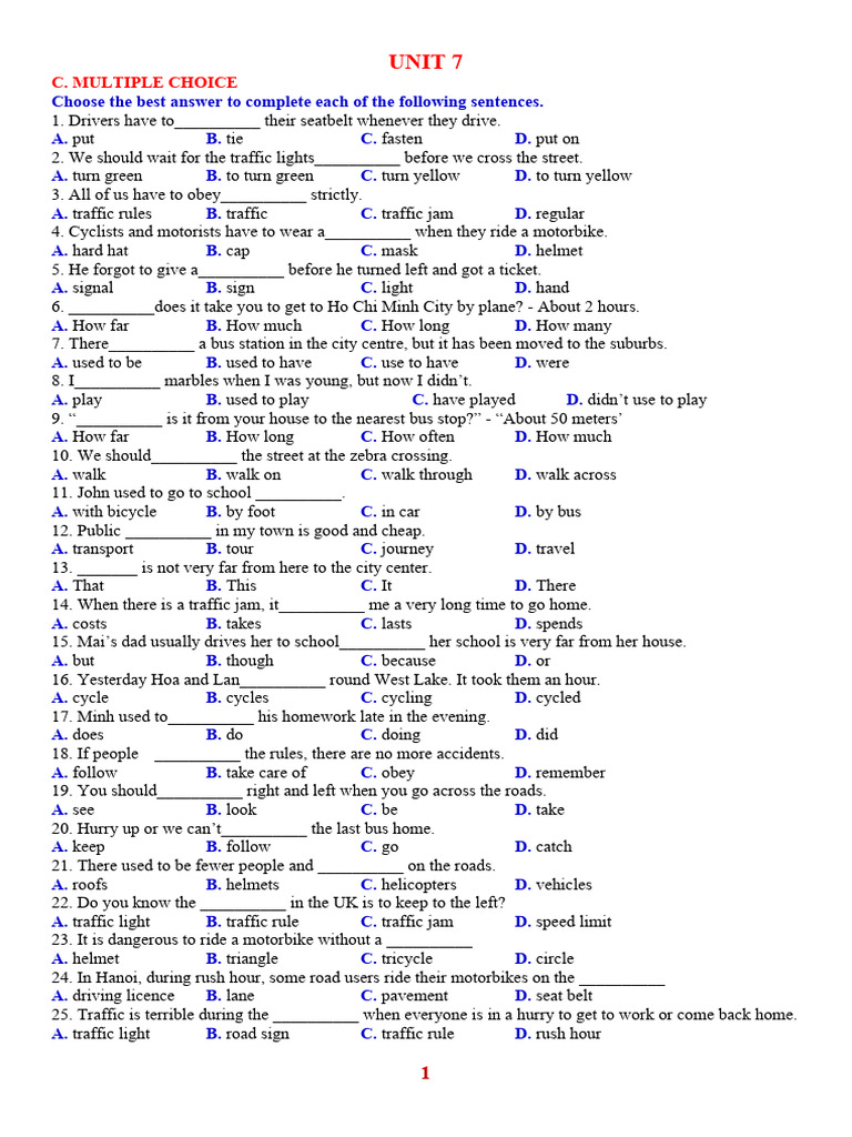 Multiple Choice E7 (Unit 7-12) | PDF | Energy Development | Wind Power