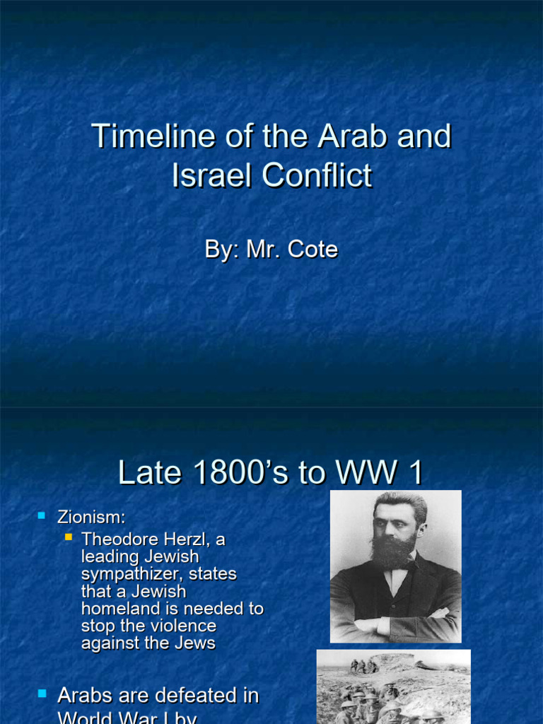 Timeline of The Arab and Israel Conflict 1232028795708215 3 | PDF ...