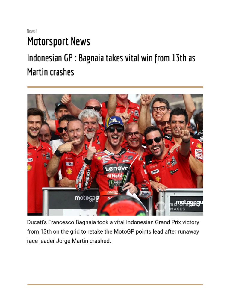 Mading News #1 | PDF | Motorsport | Motorcycle Racing