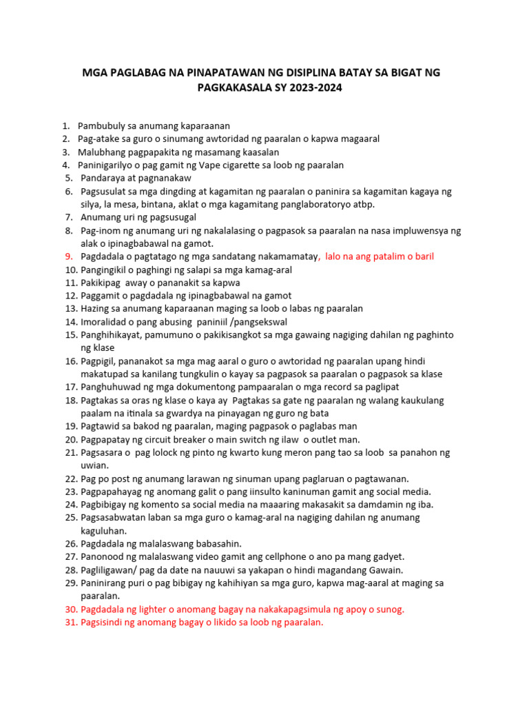 RULES-AND-REGULATIONS-2023-2024 | PDF