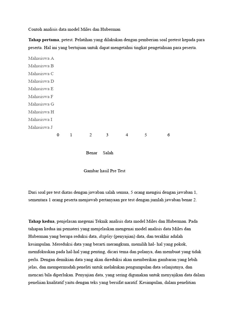 Contoh Analisis Data Model Miles Dan Huberman KUALITATIF | PDF