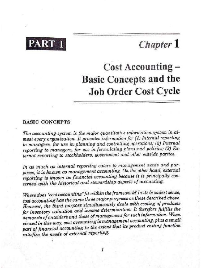 Cost Accounting-2018-Guerrero-Chapter-1 | PDF