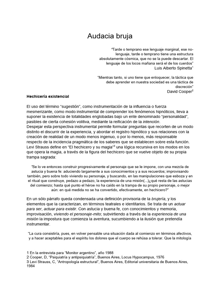 Audacia Bruja | PDF | Pensamiento | Experiencia