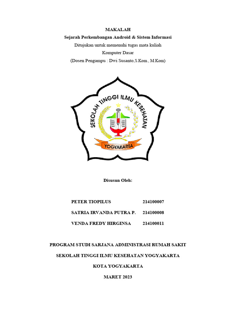 Makalah Kelompok 4 Perkembangan Sistem Operasi Android | PDF