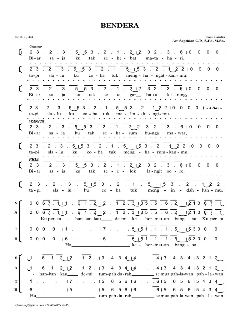 BENDERA - Full Score | PDF