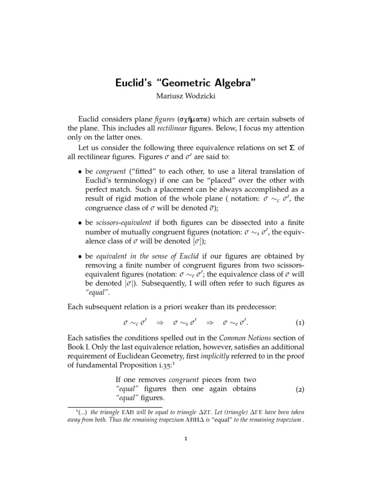Euclid Scissors | PDF | Euclidean Geometry | Geometry