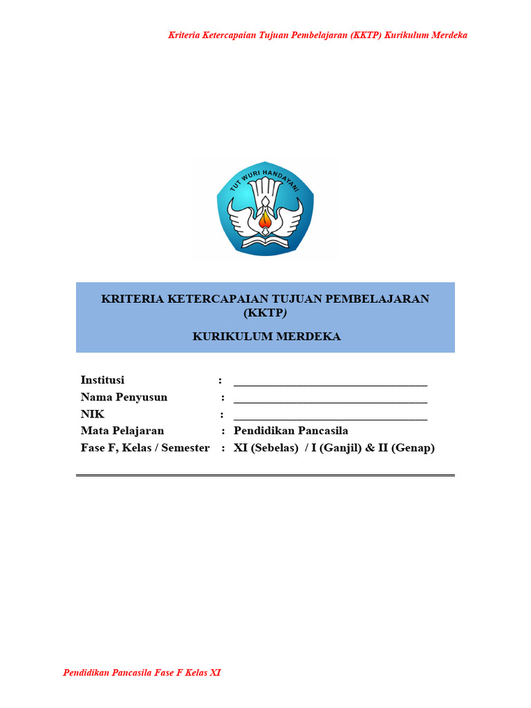 KKTP Kurikulum Merdeka | PDF