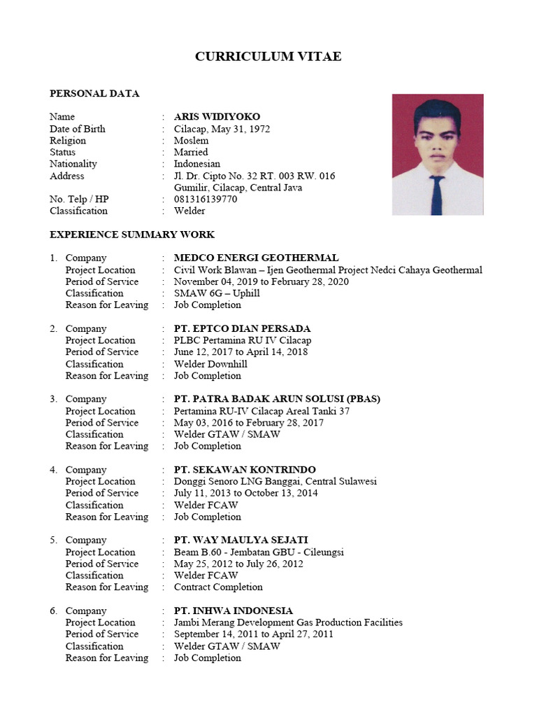 Curriculum Vitae Aris Widiyoko | PDF | Nature