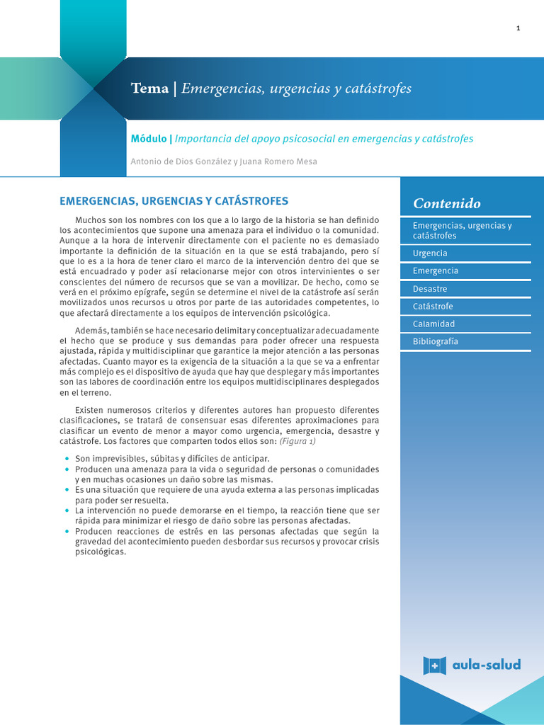 M1T2 - Psico - Emerg | PDF | Emergencia