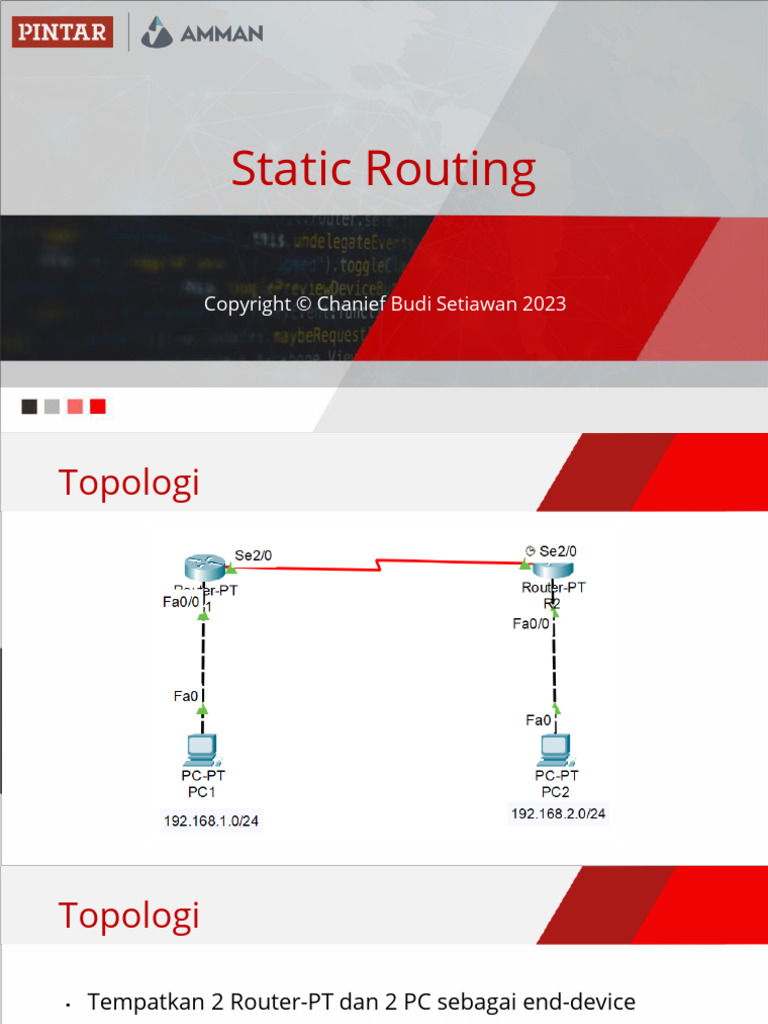 PINTAR - Static Routing Packet Tracer | PDF