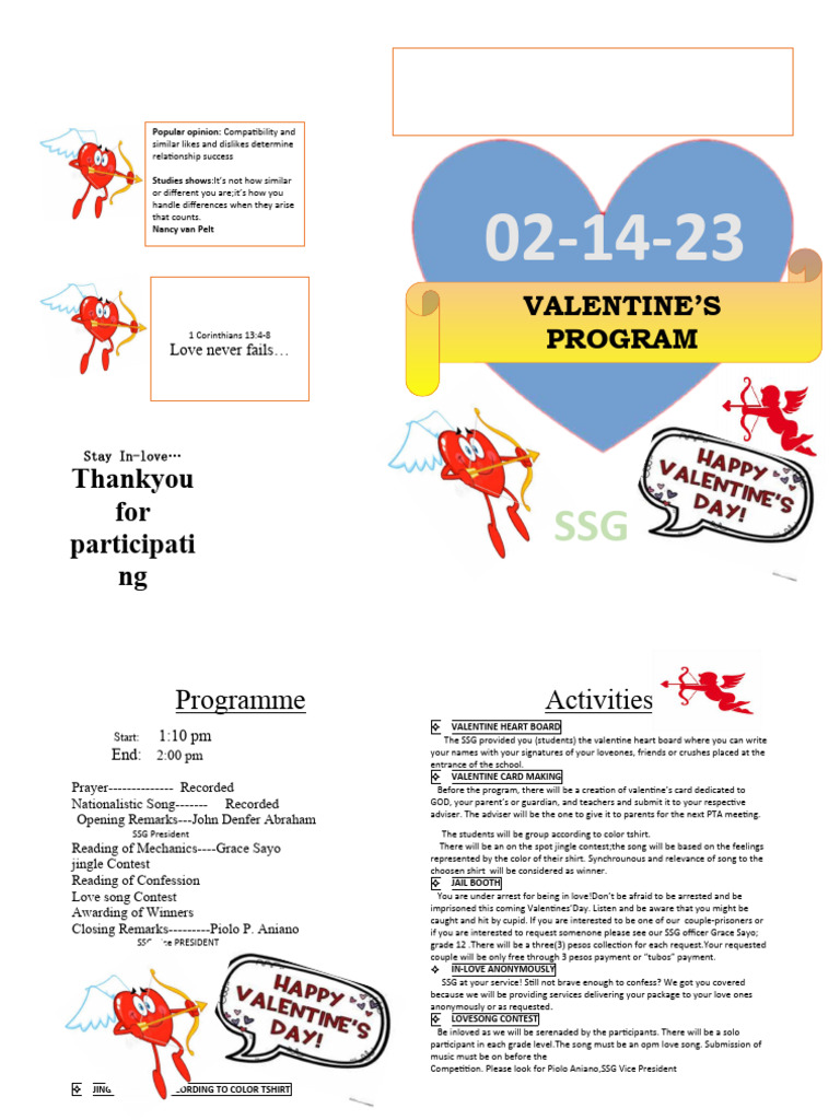 Valentine Program | PDF